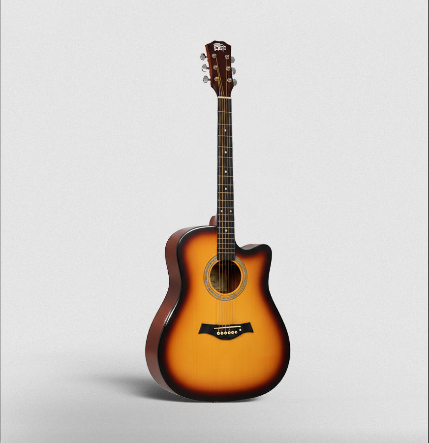 Intern 41 inch Acoustic Guitar with Picks - Sunbrust – Guitar World Store